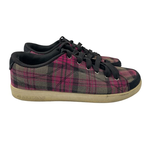 Airwalk | Shoes | Vintage Airwalk Womens Pinkgreyblack Plaid Skate Shoes Size 1 | Poshmark